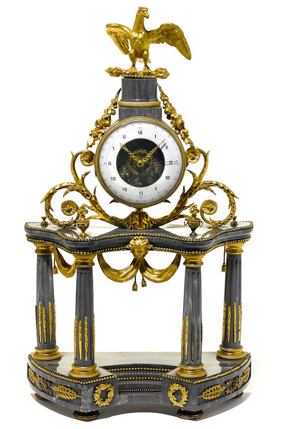 Bonhams : A Continental Neoclassical gilt bronze mounted marble mantel ...