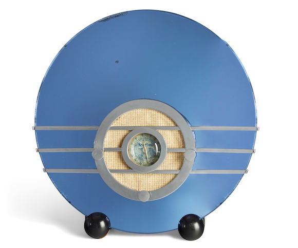 Bonhams : A Spartan Bluebird glass radio model 566, designed by Walter ...
