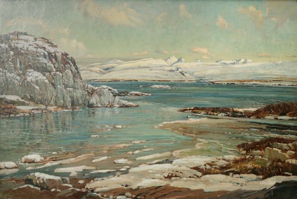 Bonhams : Donald H. Floyd (British, 1892-1965) Winter, Argyll, Scotland ...