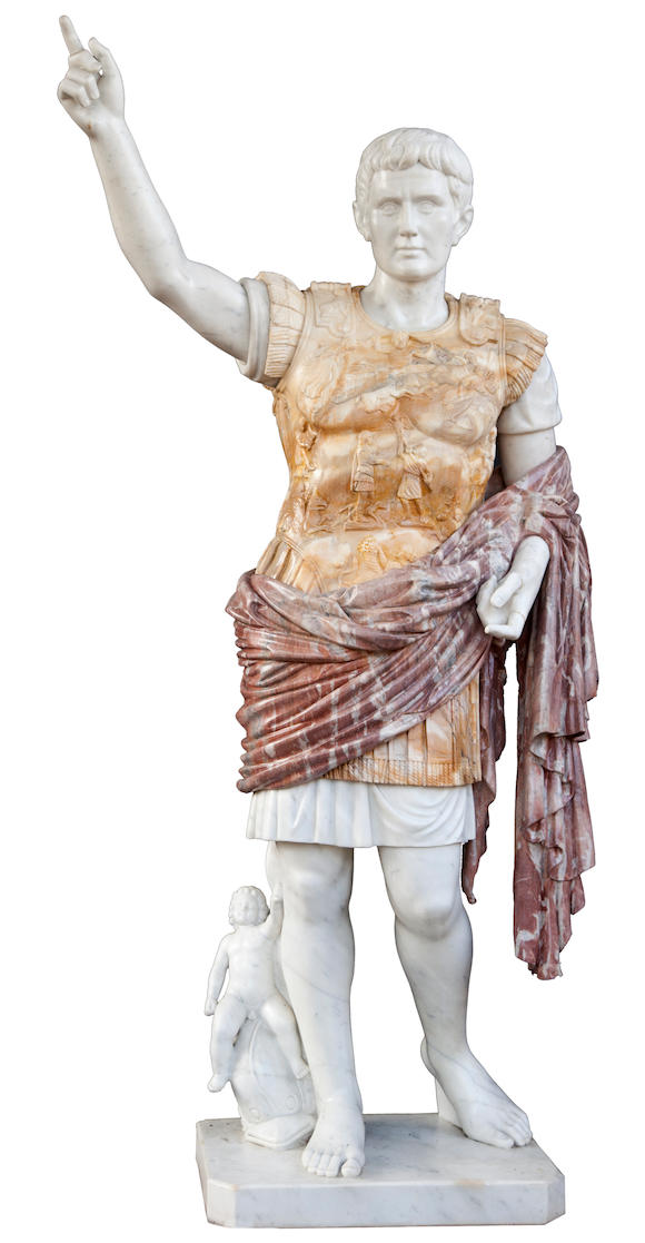 Bonhams An Italian Carved Marble Figure Of The Augustus Of Prima