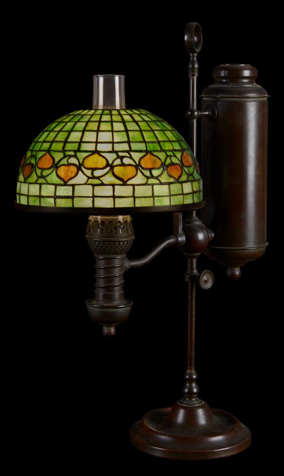 Bonhams : A Tiffany Studios Favrile glass and patinated bronze Acorn ...