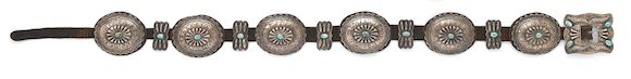 Bonhams : A Navajo concha belt