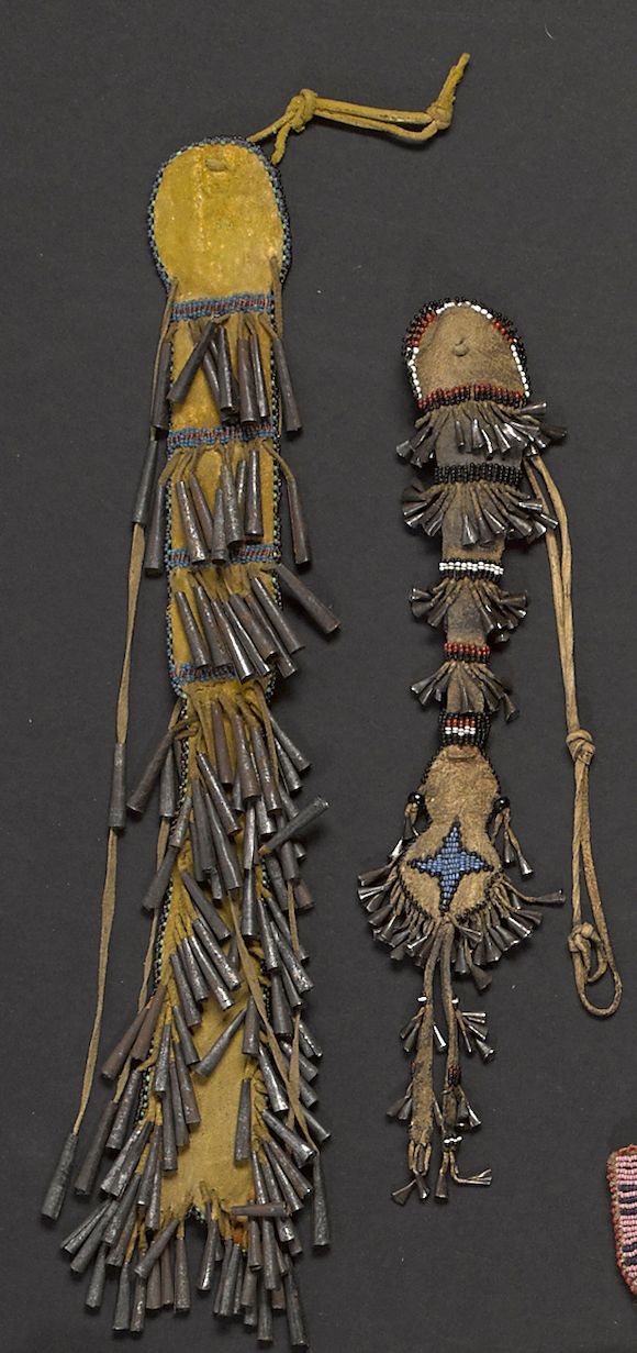 Bonhams : Two Apache beaded awl cases