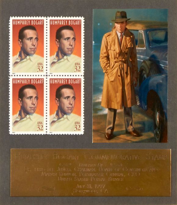 Bonhams : A group of seven framed celebrity stamp sheets 20th century