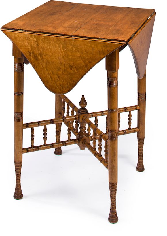 Bonhams : A Victorian square maple handkerchief table mid-19th century