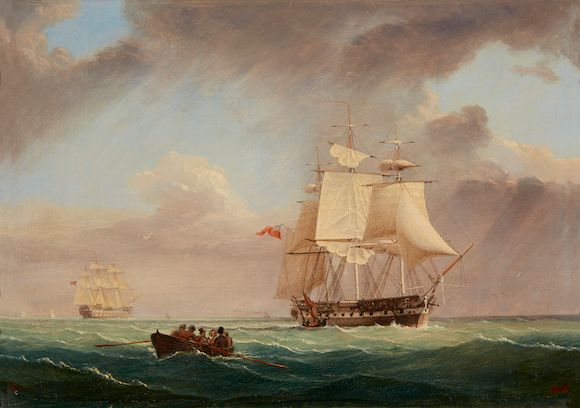 Bonhams : William Frederick Settle (British, 1821-1897) A rowing boat ...