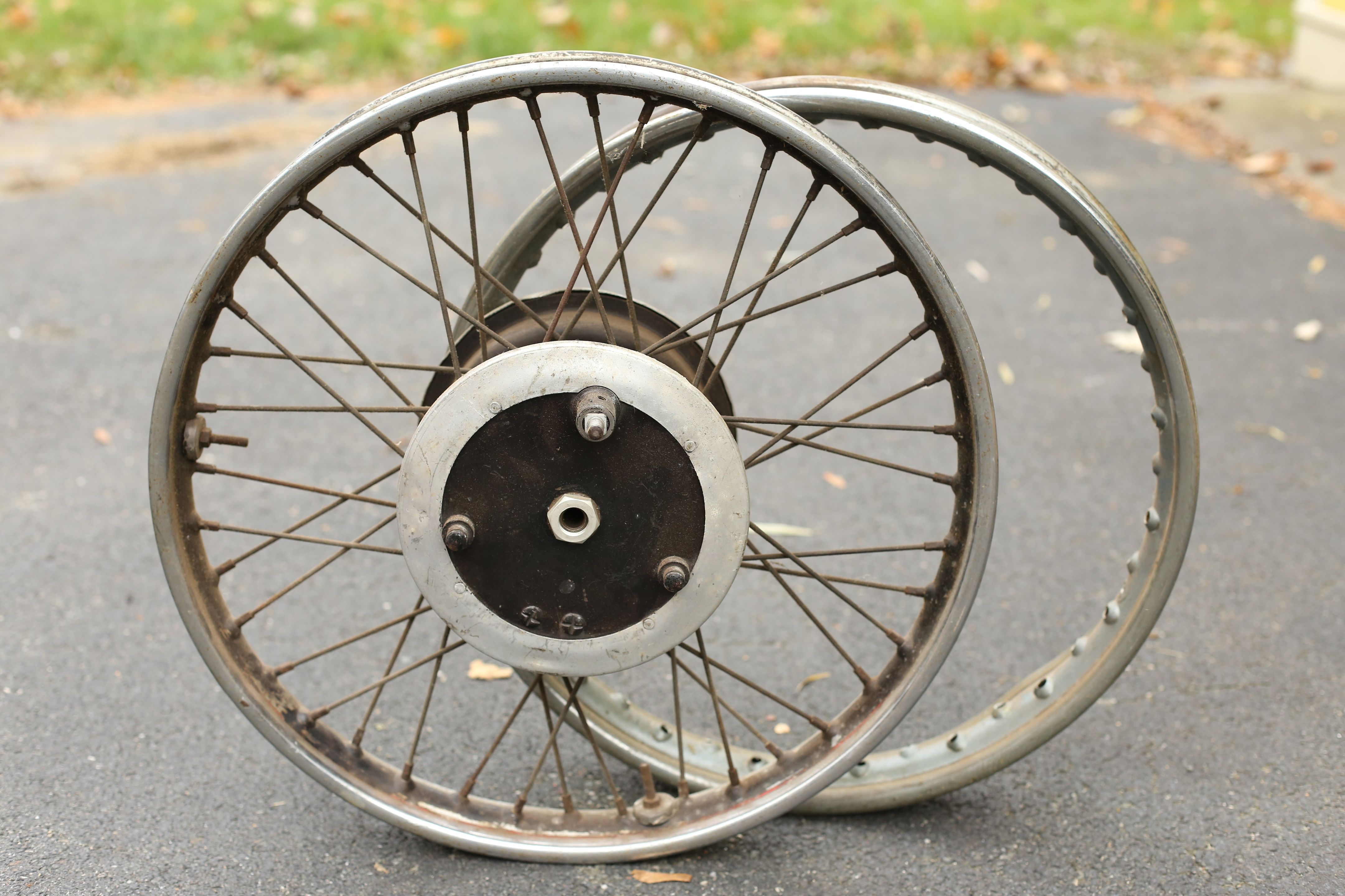 Bonhams Cars : A Vincent front wheel and misc. rim