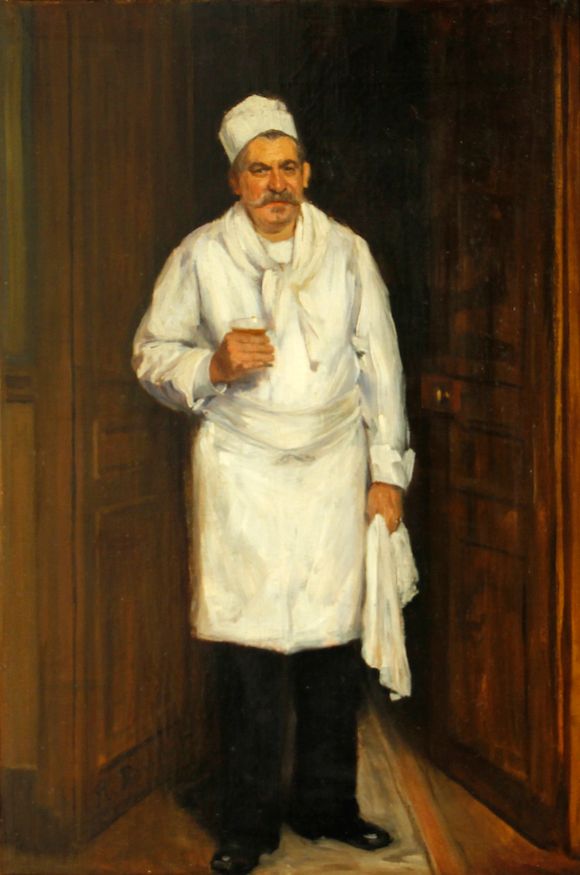 Bonhams : Henri Brispot (French, 1846-1928) The chef de cuisine 21 3/4 ...