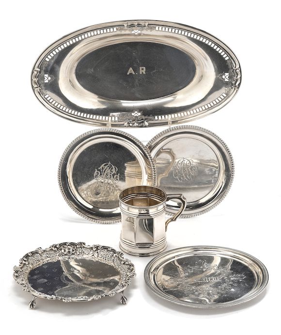 Bonhams : An assembled group of American silver hollowware by various ...