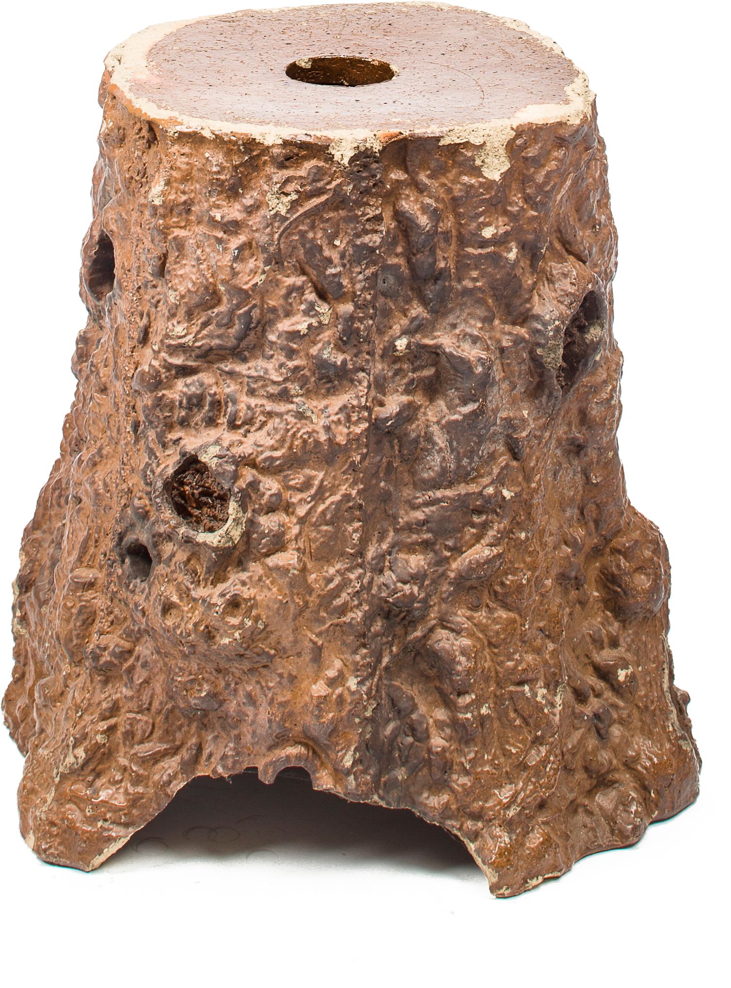 Bonhams : A glazed ceramic tree trunk form garden seat 20th century