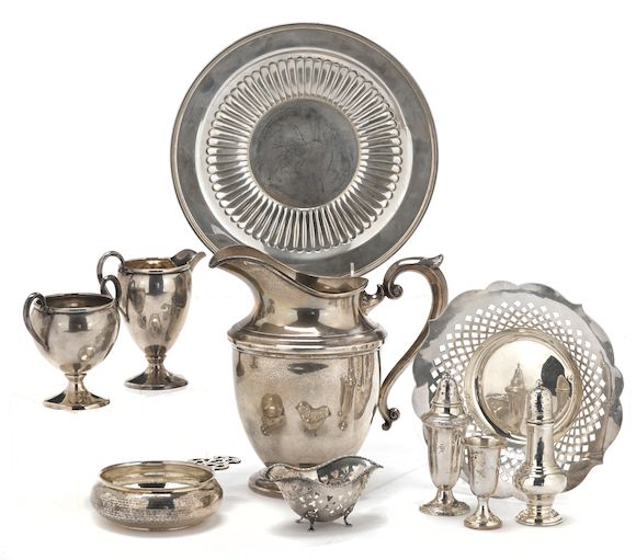 Bonhams : An assembled group of American sterling silver hollowware by ...