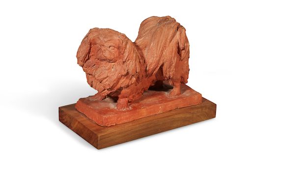 Bonhams : Richard Fath (French, 1900-1952) Standing Pekingese 4 3/4 x 6 ...