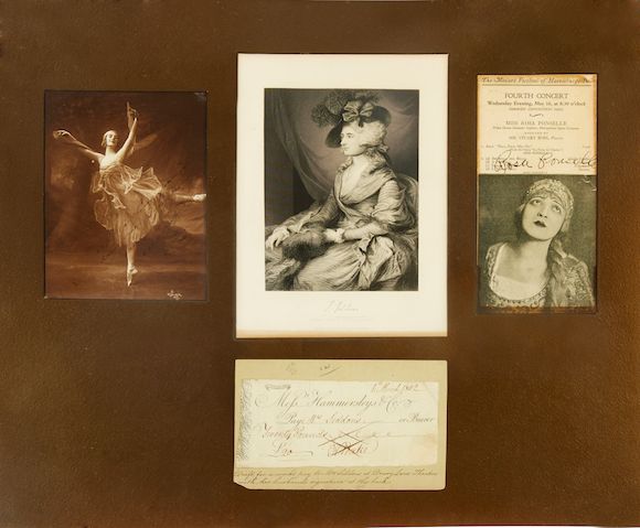 Bonhams : AUTOGRAPHS—WOMEN PERFORMERS Three portraits with manuscripts ...