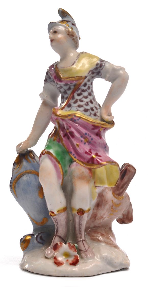 Bonhams : A Bow porcelain figure emblematic of Europe 1762-1765