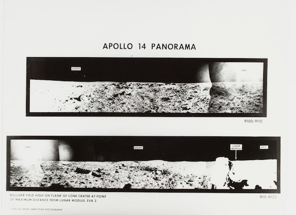 Bonhams : APOLLO 14 PANORAMIC VIEW NEAR CONE CRATER THE GREATEST ...