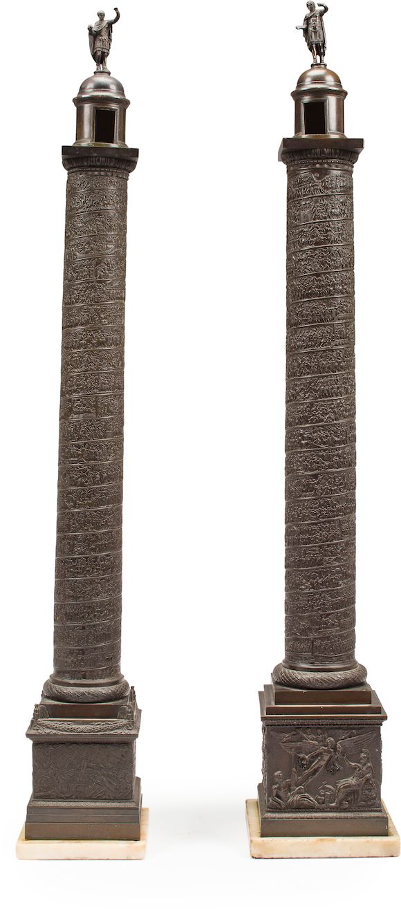 Bonhams : A pair of large Italian Neoclassical style patinated bronze ...