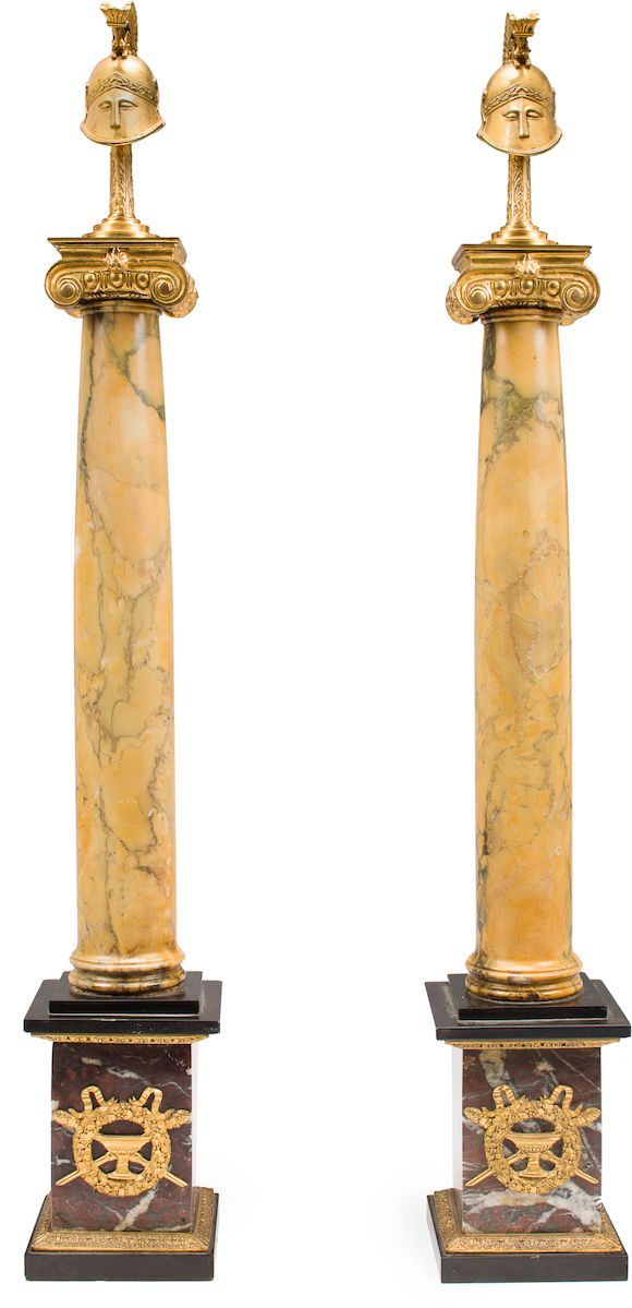 Bonhams : A pair of Continental Neoclassical style gilt bronze mounted ...