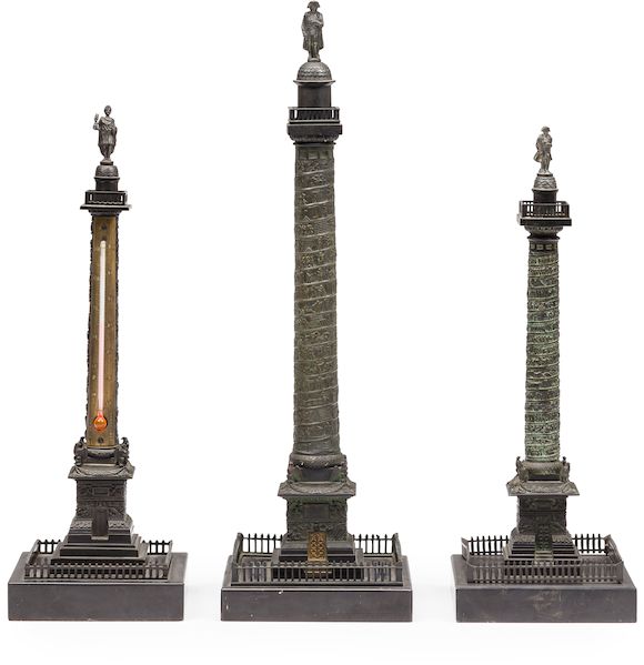 Bonhams : Three Continental Neoclassical style patinated bronze models ...