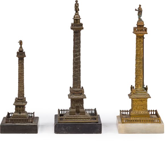 Bonhams : Four Continental Neoclassical style models of the Vendome ...