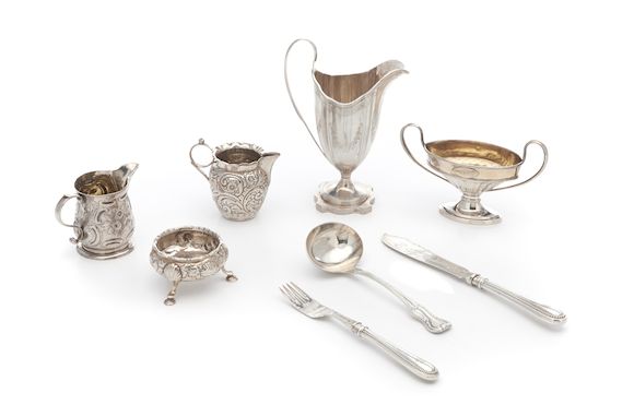 Bonhams : An assembled group of British sterling silver flatware and ...