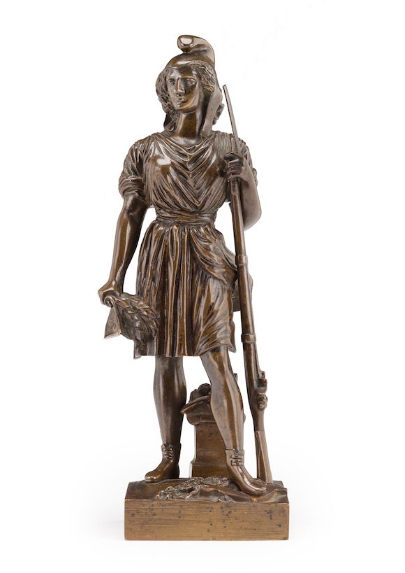 Bonhams : A patinated bronze sculpture: La Liberté Pierre Jean David d ...