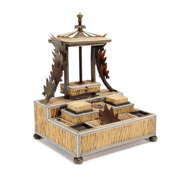 Bonhams : A mid 19th century Anglo-Italian porcupine, quill, and ivory ...