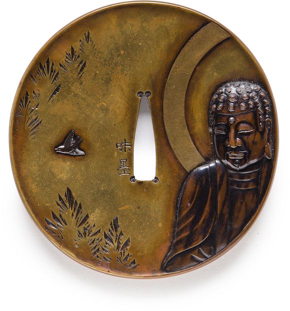 Bonhams : A large Hamano-school sentoku tsuba Meiji era (late 19th ...