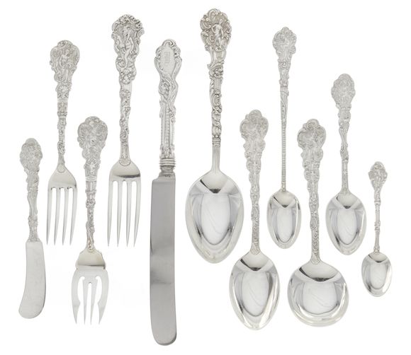Bonhams : An assembled American sterling silver part flatware service ...