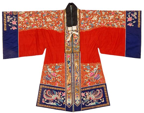 Bonhams : A red ground embroidered Daoist robe, jiangyi Republic period