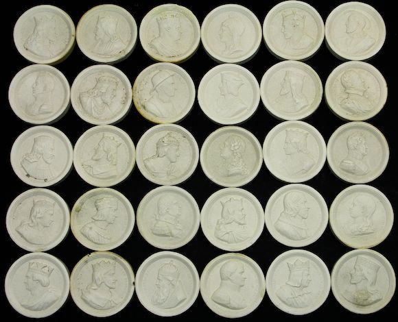 Bonhams : A collection of Grand Tour plaster cameo reliefs depicting ...