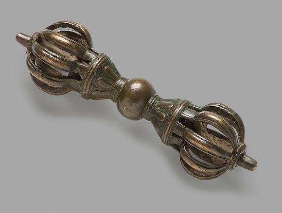 Bonhams : A cast bronze vajra 16th century