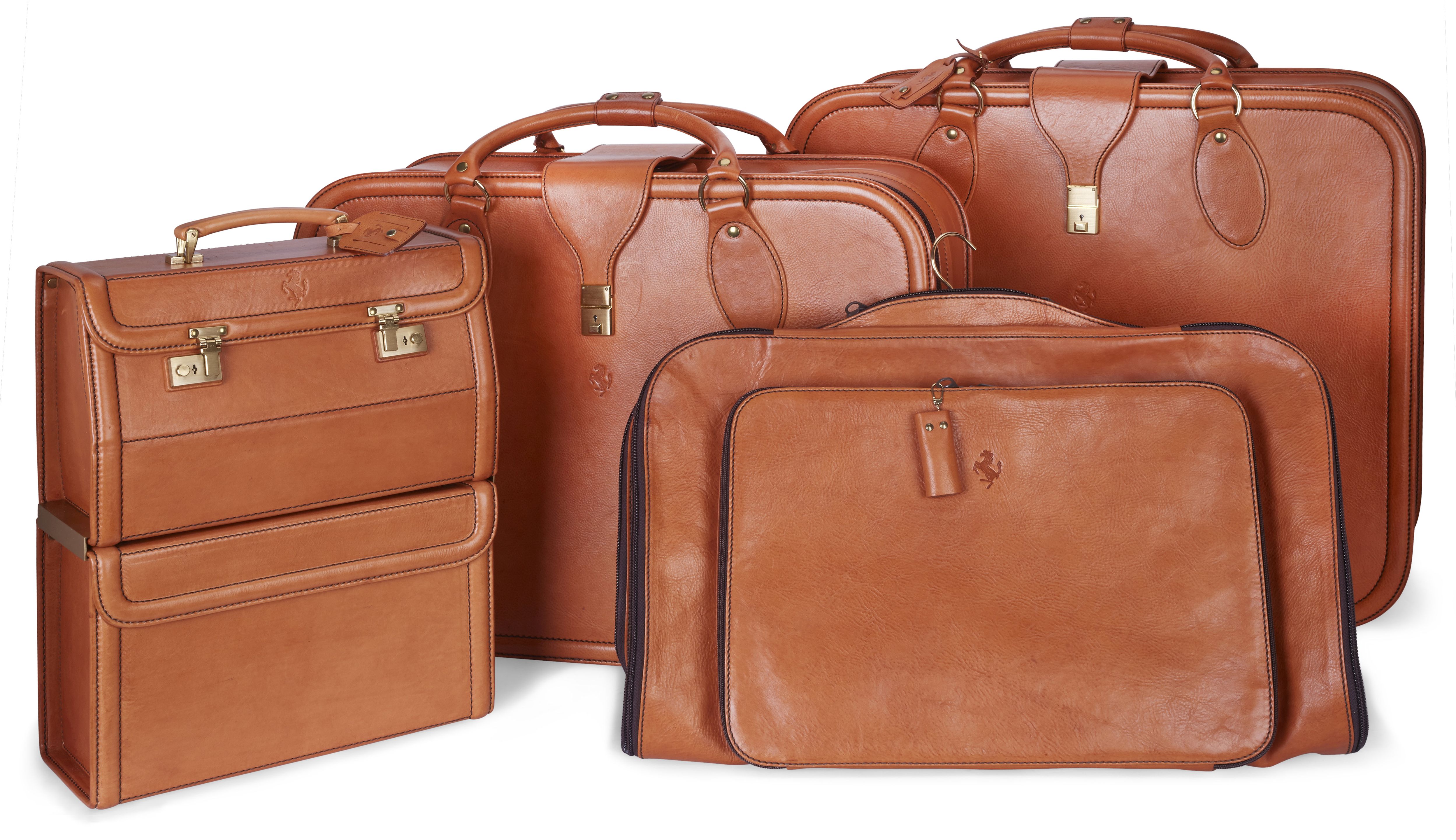 Bonhams Cars : A matching set of Cuoio Schedoni Modena luggage for ...
