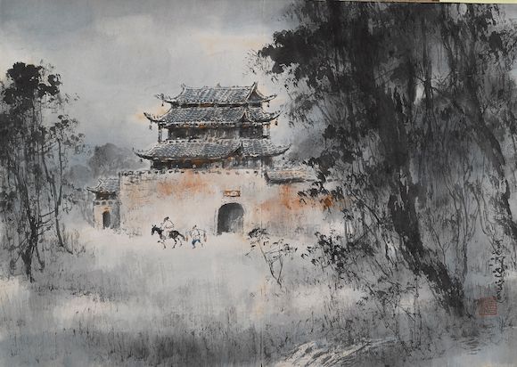 Bonhams : Yang Shanshen (1913-2004) An album of Figure and Landscape ...