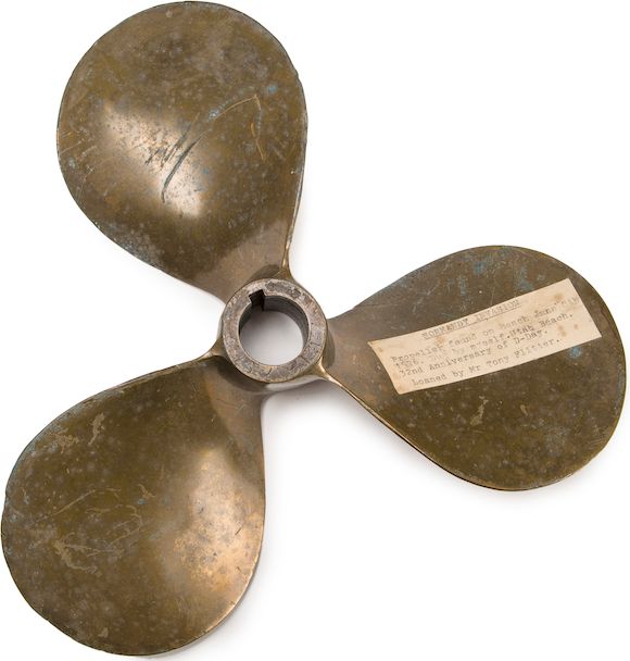 Bonhams : D-Day Higgins Landing Craft Propeller, Excavated June 8, 1976 ...