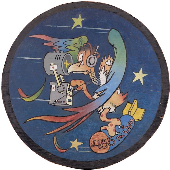 Bonhams : USAF 485th Bombardment Squadron Roundel, 1944-1945 25 x 25 in ...