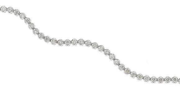 Bonhams : A diamond line bracelet
