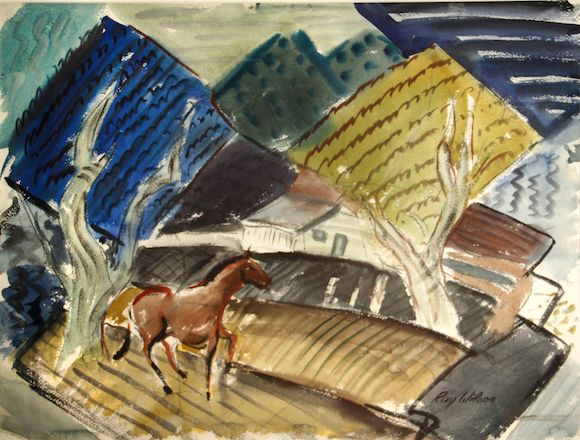 Bonhams : Raymond C. Wilson (American, 1906-1972) Horse in landscape ...