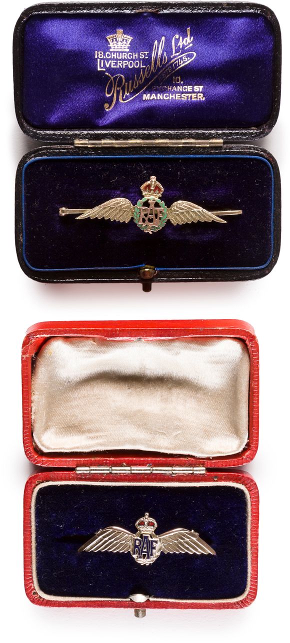 Bonhams : Two RAF Sweetheart Pins, 1939-1945 Russel pin (incl. box) 3 x 1.5 in (7.6 x 3.8 cm ...