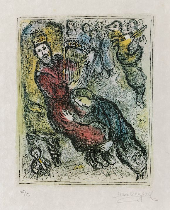 Bonhams : Marc Chagall (1887-1985); Le Roi David à la Lyre;