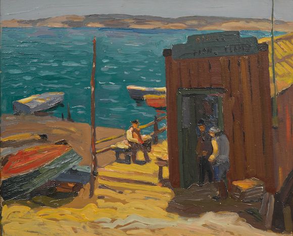 Bonhams : John Christopher Smith (American, 1891-1943) San Diego Docks ...