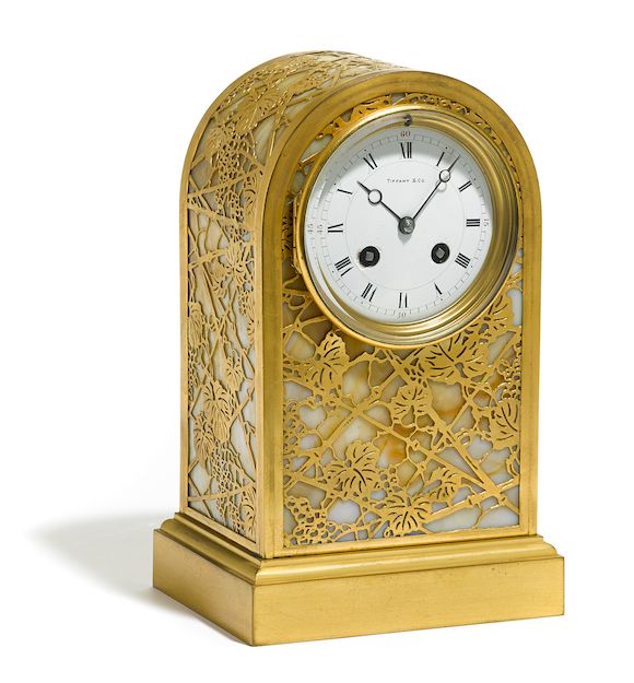 Bonhams : A Tiffany Studios gilt bronze, enameled copper, and favrile ...