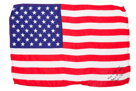 Bonhams : LARGE FLAG CARRIED IN THE APOLLO 12 COMMAND MODULE FLOWN TO ...