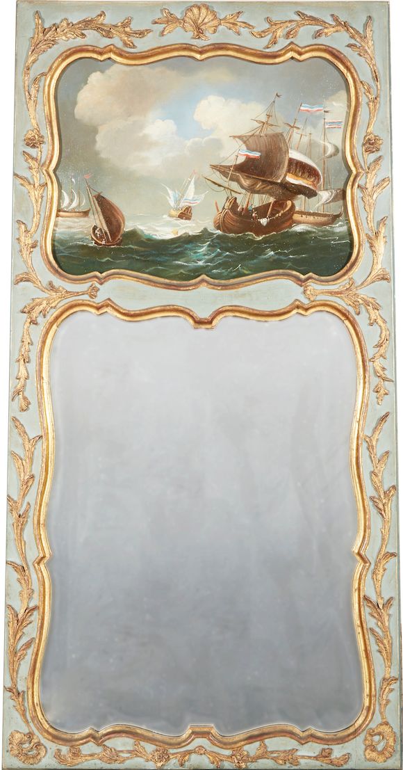 Bonhams : A Continental Rococo style polychromed and parcel gilt ...