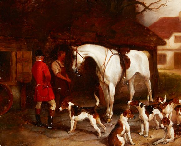 Bonhams : Attributed to George Wright (British, 1860-1942) A huntsman ...