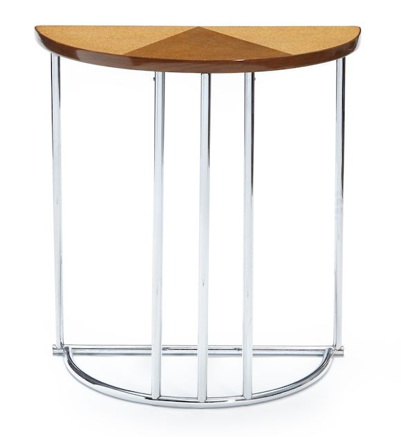 Bonhams : A Gilbert Rohde cork and chrome- plated tubular steel semi ...