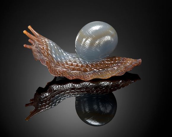 Bonhams : Agate Carving of a Snail