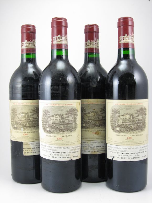 Bonhams : Château Lafite Rothschild 1986 (12)