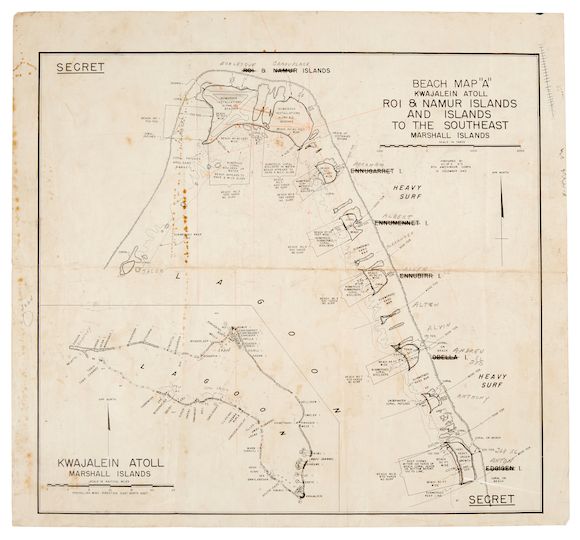 Bonhams : Island hopping campaigns in the Pacific: Plans and Maps and ...