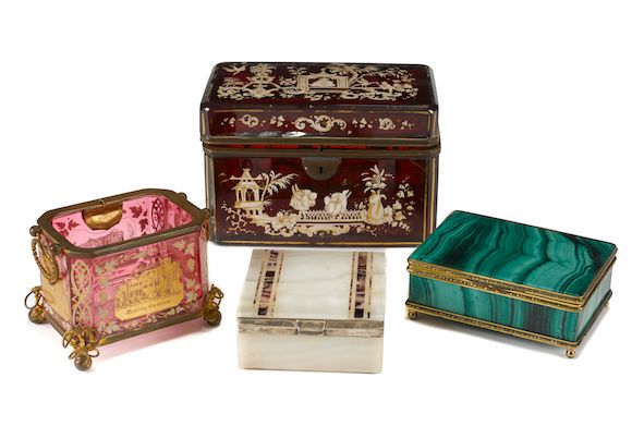Bonhams : A group of assorted table boxes