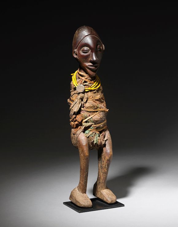Bonhams : Suku Standing Male Power Figure, Democratic Republic of the Congo